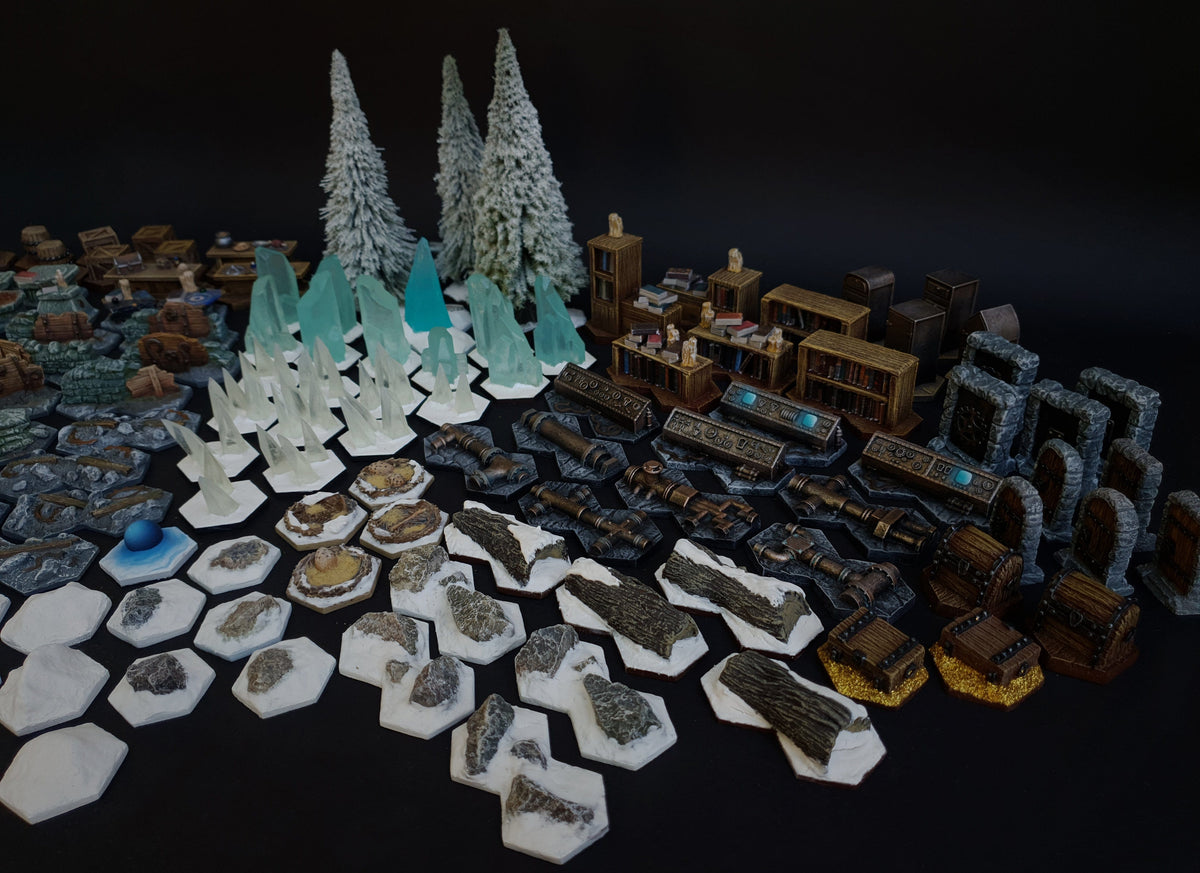 Premium Frosthaven Terrain Set – 137 Unique Hand‑Painted Resin Miniatu ...