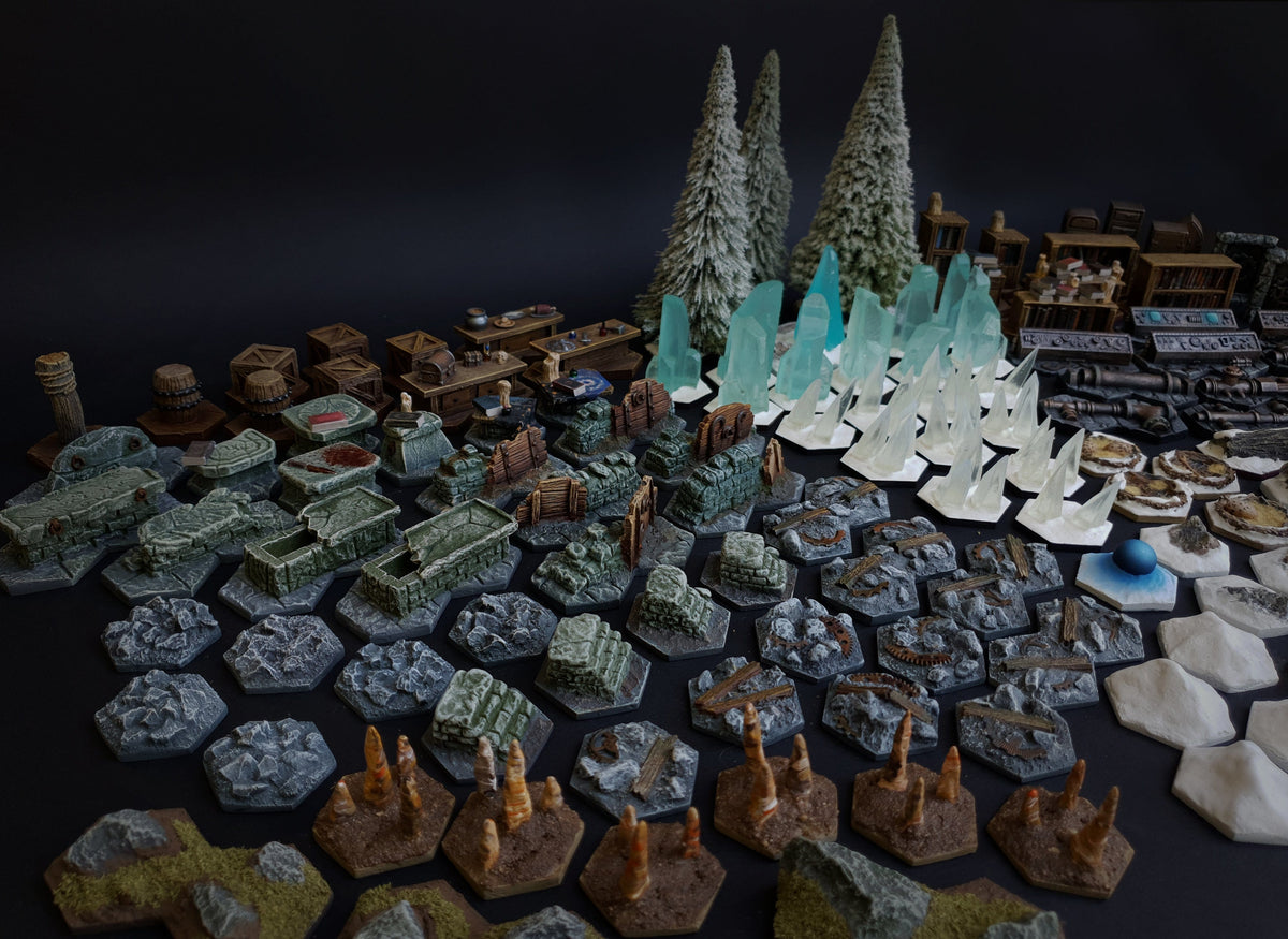 Premium Frosthaven Terrain Set – 137 Unique Hand‑Painted Resin Miniatu ...