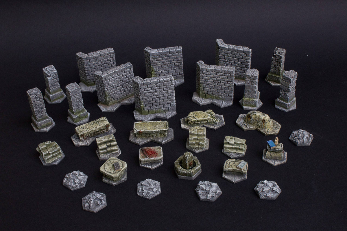 Premium Gloomhaven Terrain Upgrade – 102 Unique Hand‑Painted Resin Pie ...